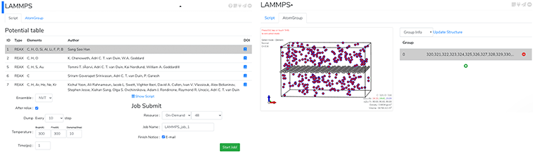 [UPDATE] LAMMPS module has been updated. - Materials Square