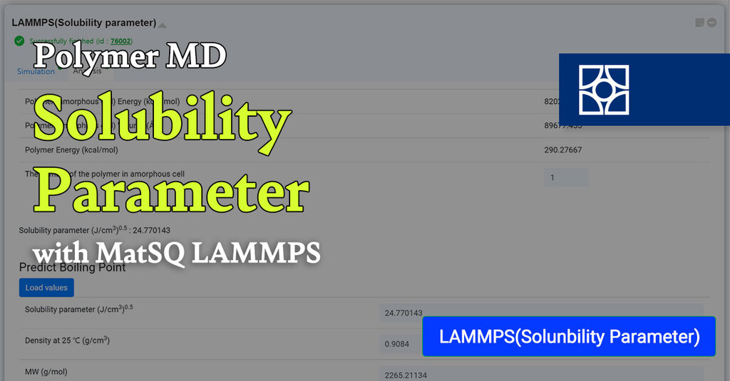 LAMMPS : The scale of polymer solubility – Solubility Parameter ...